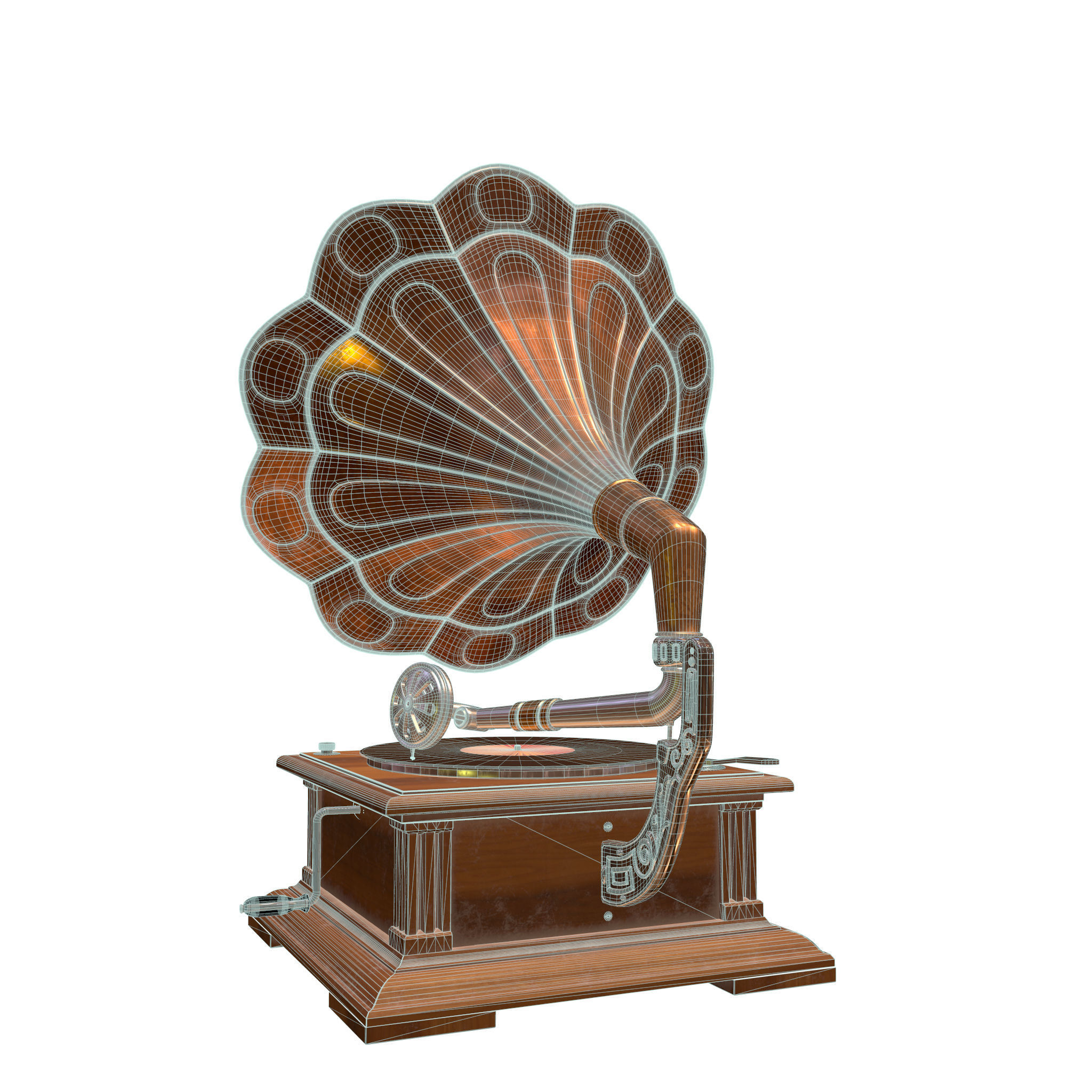 old classical phonograph 3D model | CGTrader