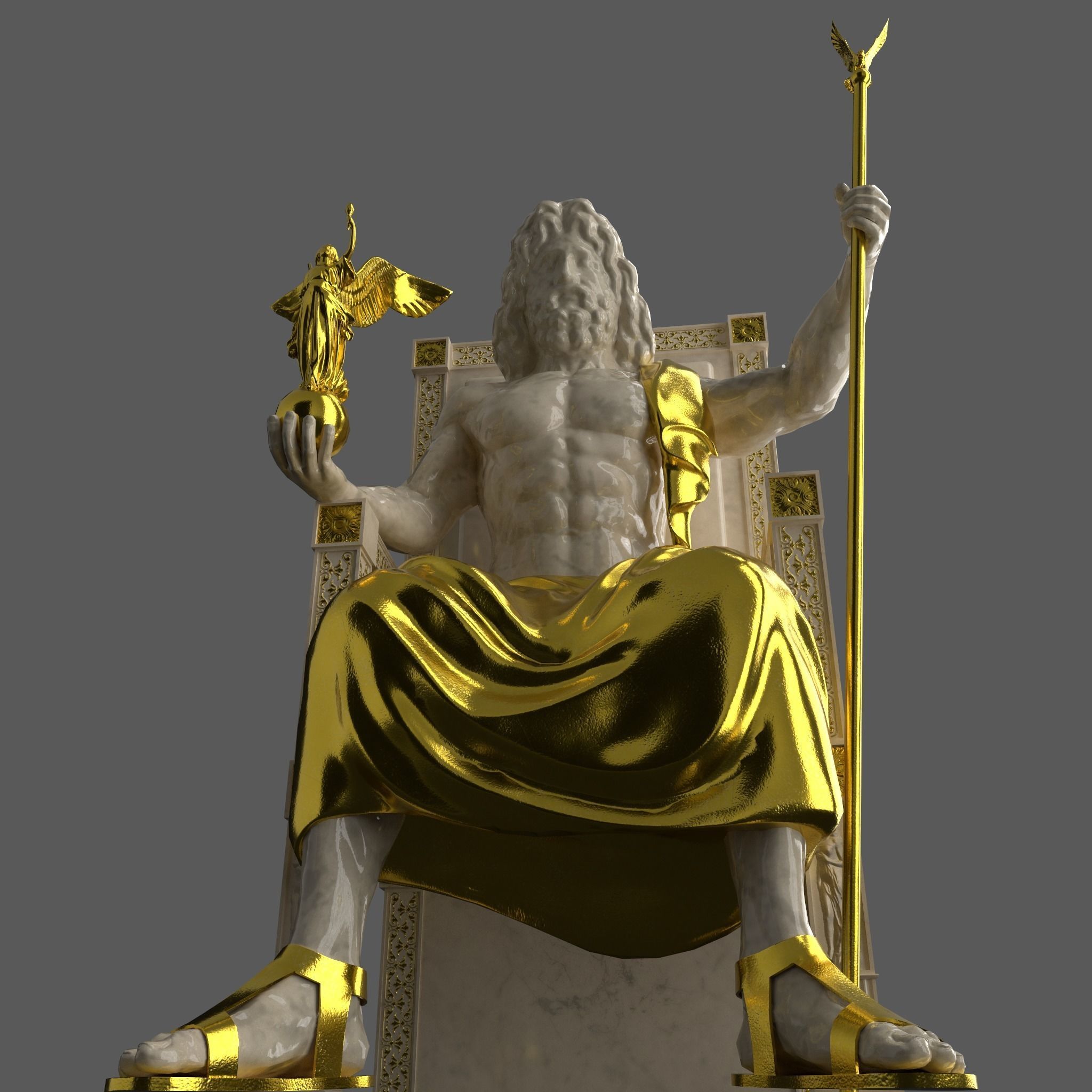 3D model Zeus Statue VR / AR / low-poly | CGTrader