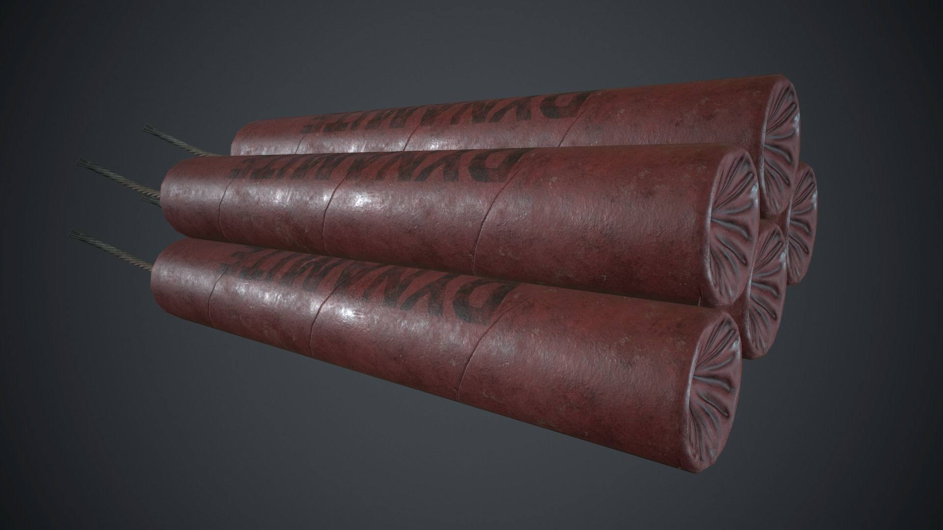 3D model Dynamite PBR Game Ready pair of cigars VR / AR / low-poly ...