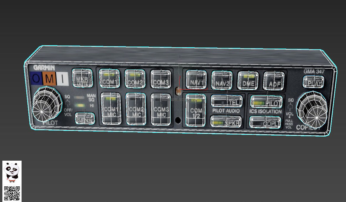 3D model GARMIN GMA 347 VR / AR / low-poly | CGTrader