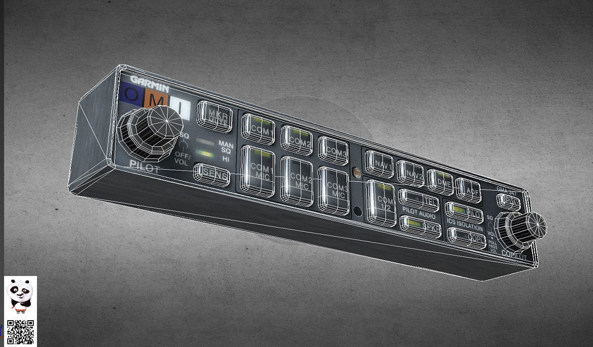 3D model GARMIN GMA 347 VR / AR / low-poly | CGTrader