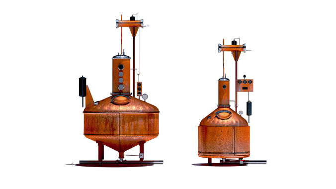 3D model Pot Kettle Stills - Whiskey Distillery VR / AR / low-poly ...