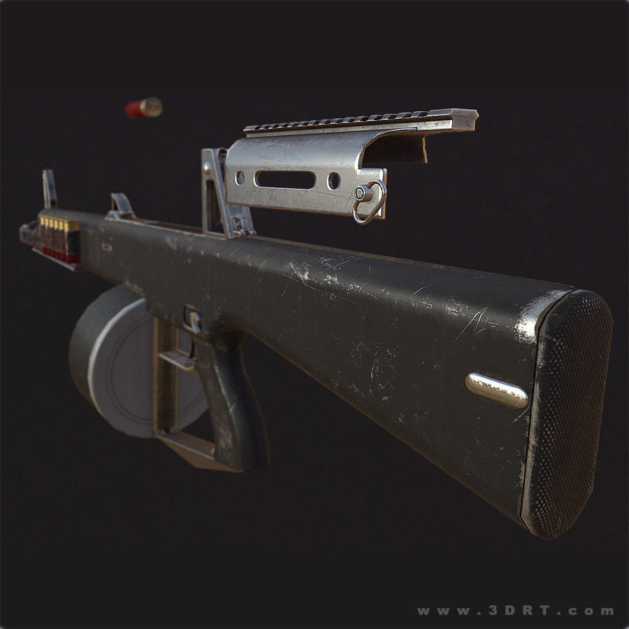3D model 3DRT - Modern firearms HD - AA-12 VR / AR / low-poly rigged ...