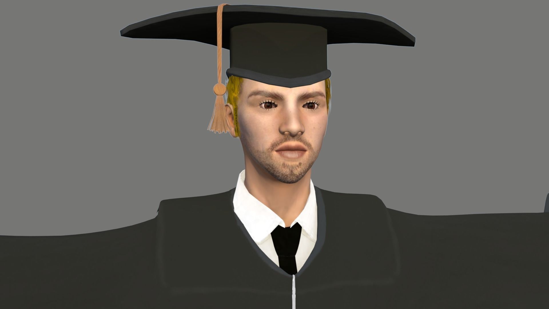3D model Academic Gown Male Graduate 3D model W VR / AR / low-poly ...