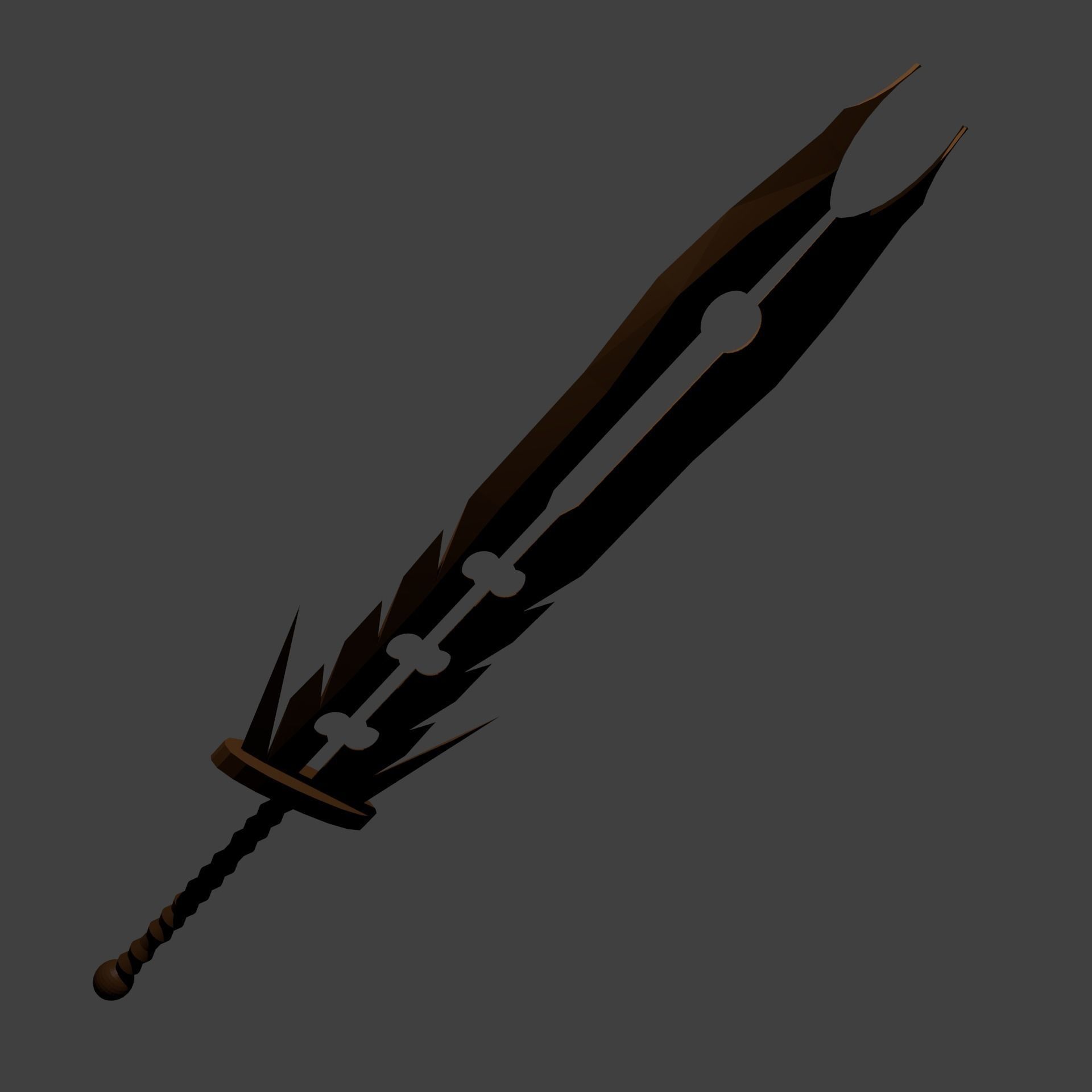 Monster Sword quad blade 3D model | CGTrader