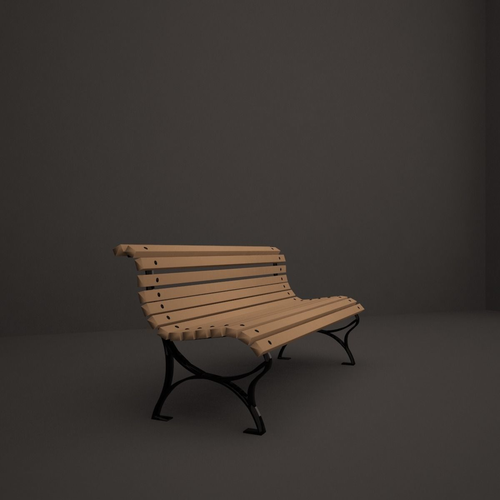 bench park 3D model | CGTrader