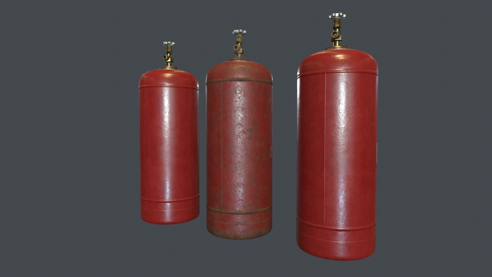 3D model 50 Liter Gas Cylinder PBR Game Ready VR / AR / low-poly | CGTrader