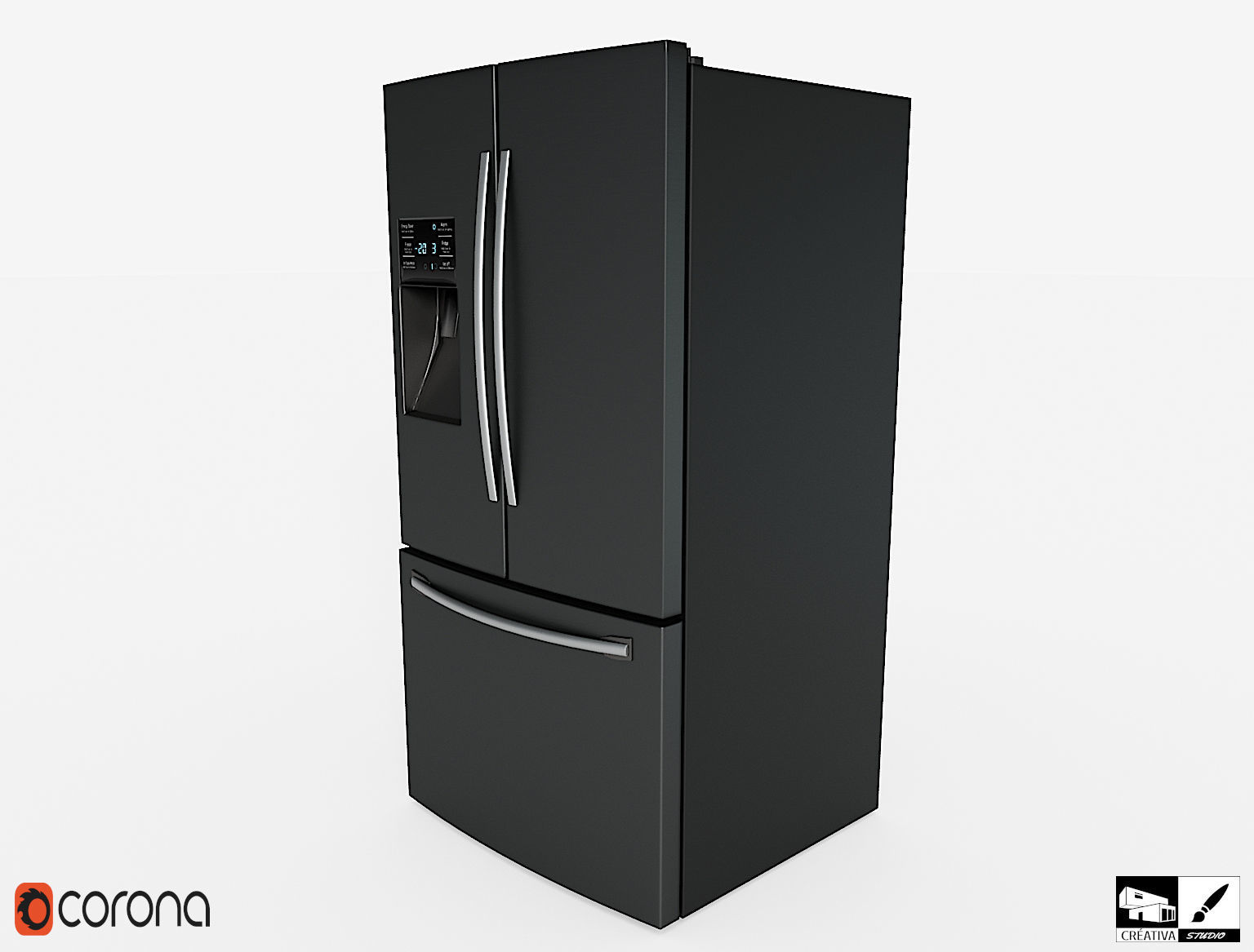 Modern Smart Fridge free VR / AR / low-poly 3D model | CGTrader