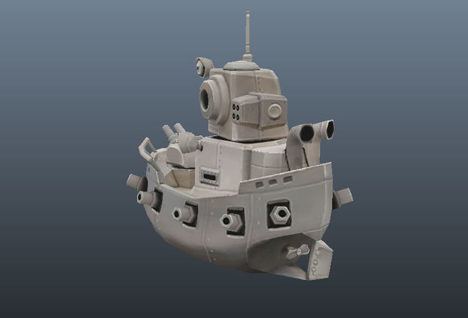3D model Micro Ship - Low Poly Hand Painted VR / AR / low-poly | CGTrader
