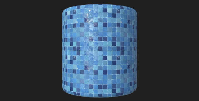 Swimming Pool Floor Mosaic PBR Texture | CGTrader