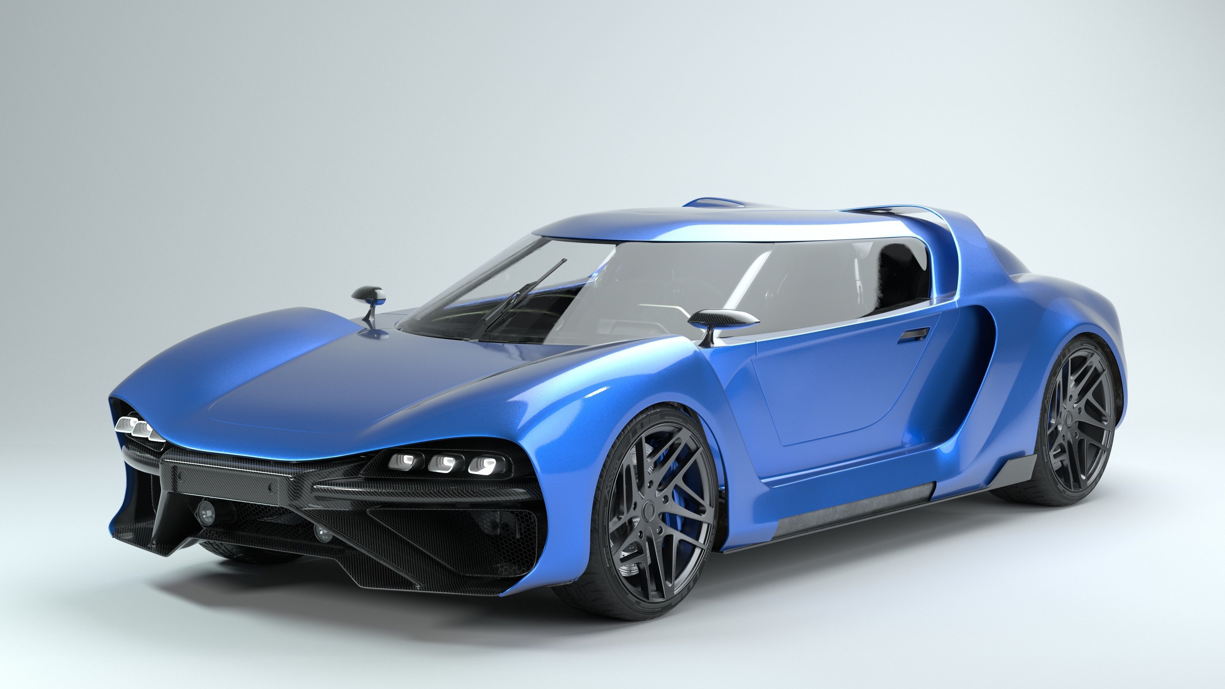 3D Concept Car and Chassis 3D model rigged | CGTrader