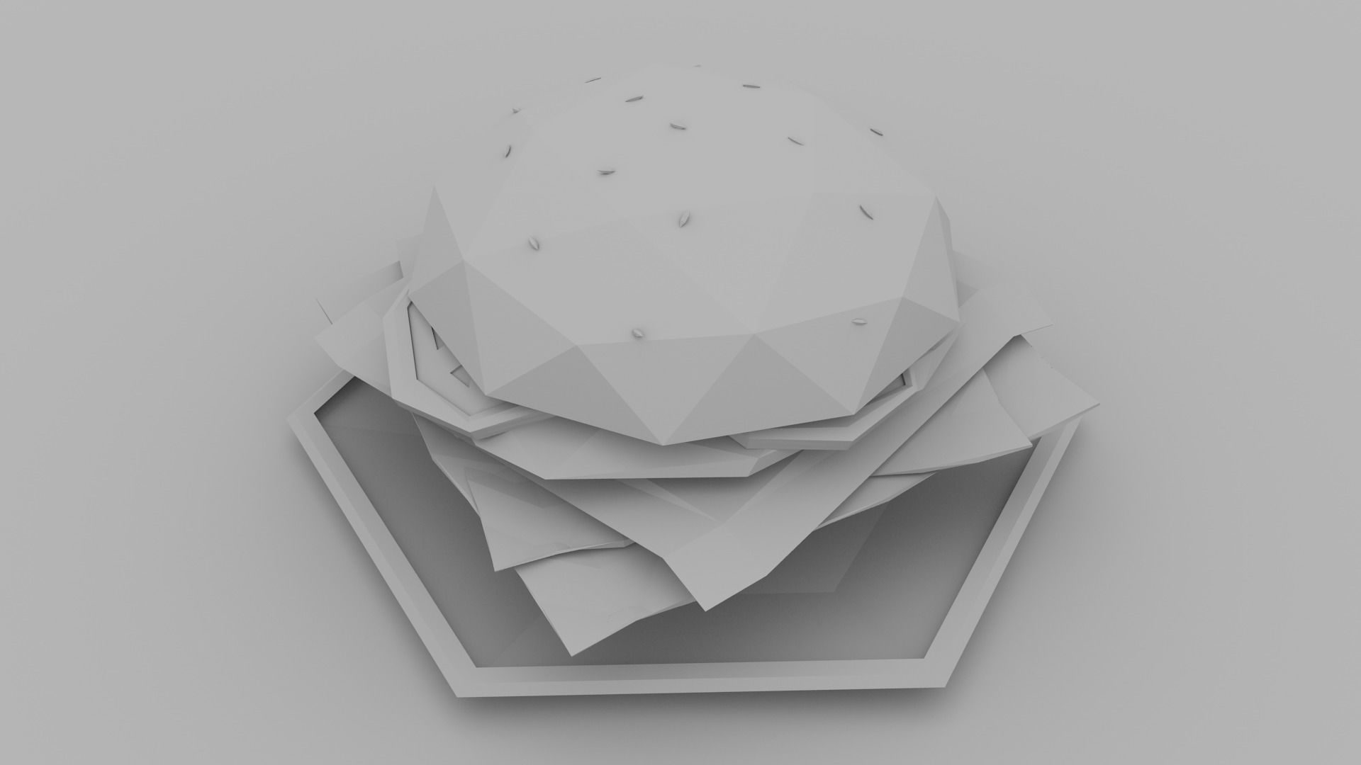 3D model Lowpoly Burger hamburger VR / AR / low-poly | CGTrader