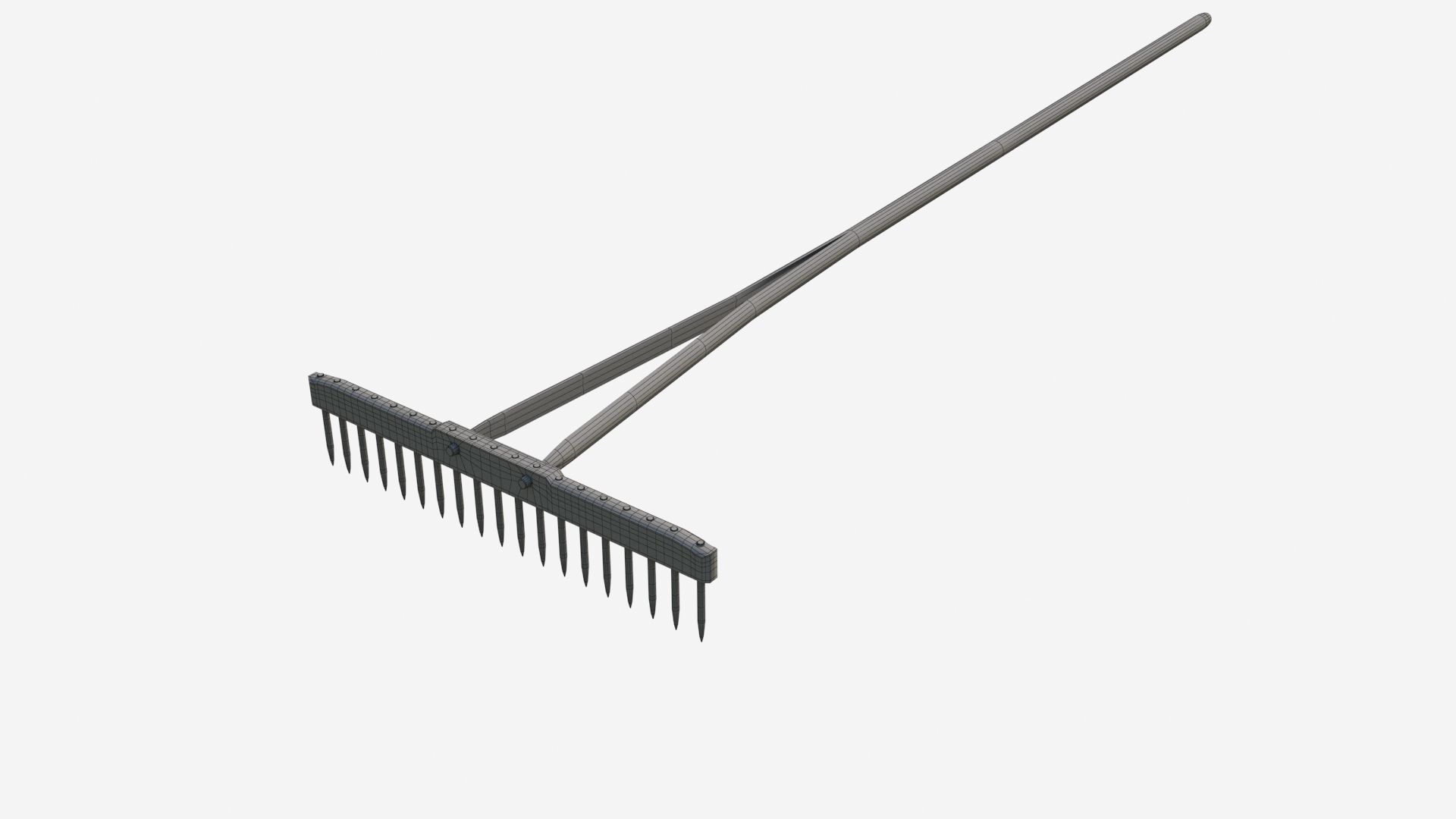 Wooden rake 3D model | CGTrader