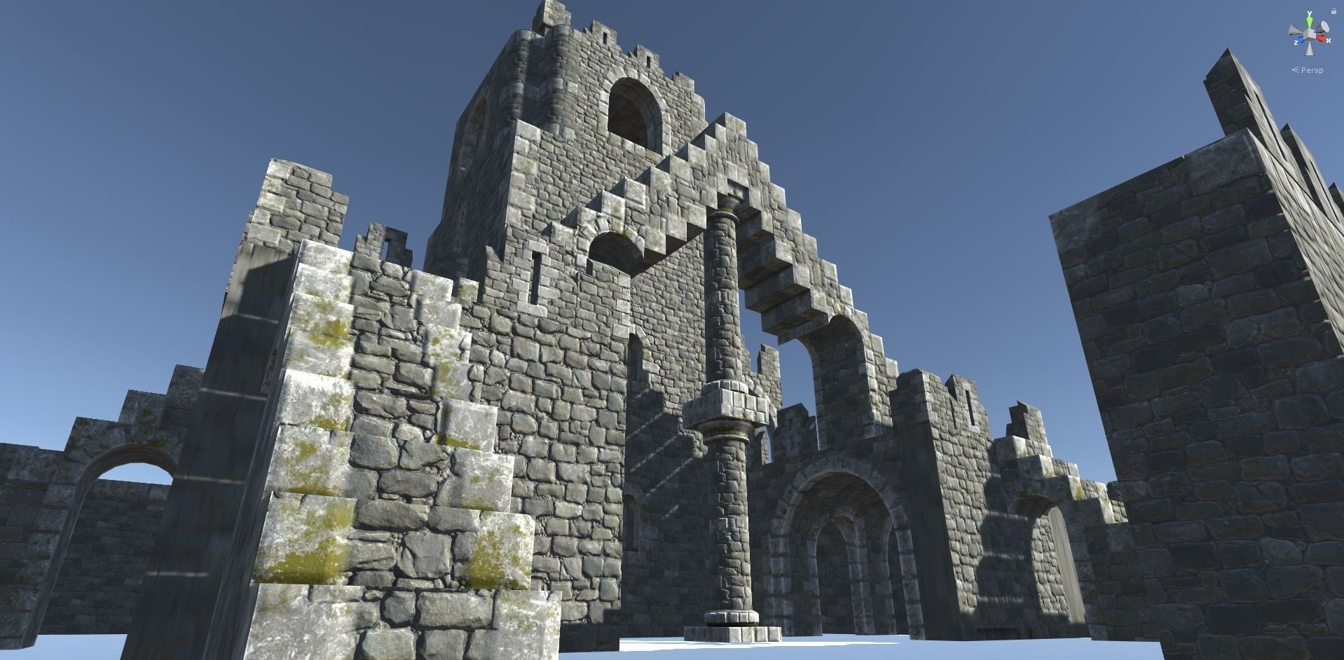 Castel Walls n Props I 66 Items I PBR I Optimized I free VR / AR / low ...