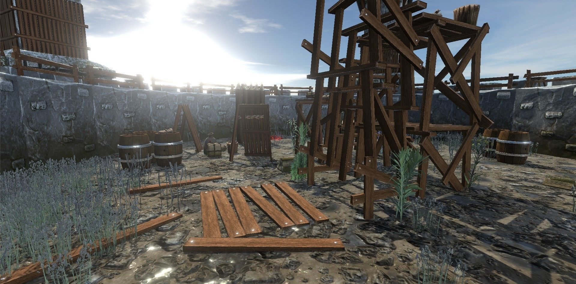 Castel Walls n Props I 66 Items I PBR I Optimized I free VR / AR / low ...