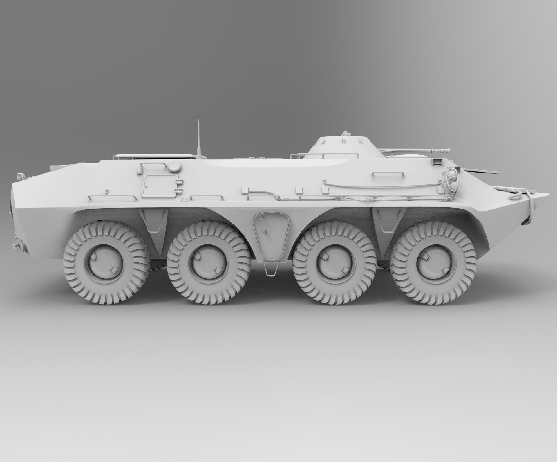 3D model Russian Military Vehicles BTR70 VR / AR / low-poly rigged ...