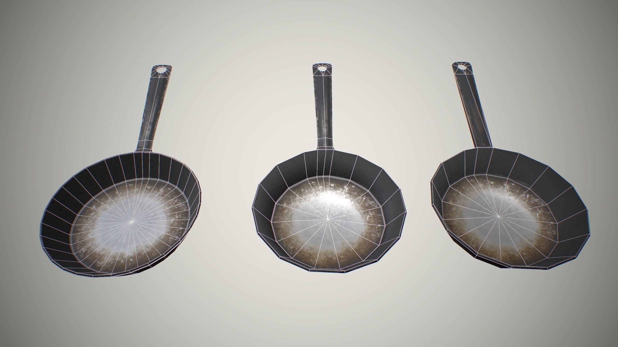 3D model Iron frying pans VR / AR / low-poly | CGTrader
