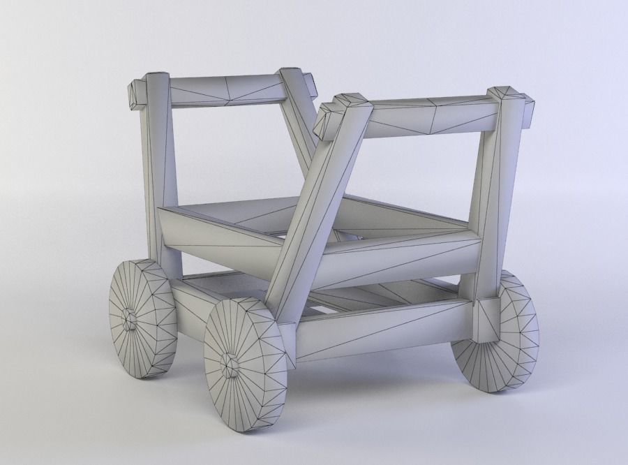 3D model Small carriage VR / AR / low-poly | CGTrader