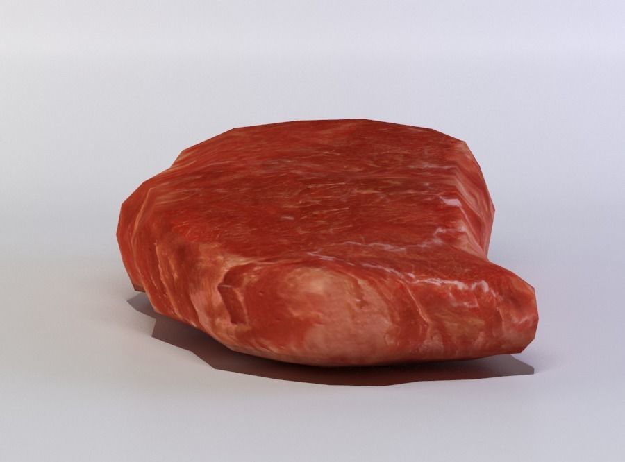 3D model Raw steak VR / AR / low-poly OBJ FBX C4D LWO DAE LXO