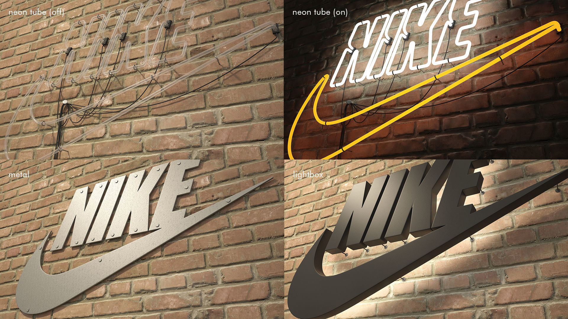 3D model logo sign nike 3d VR / AR / low-poly | CGTrader
