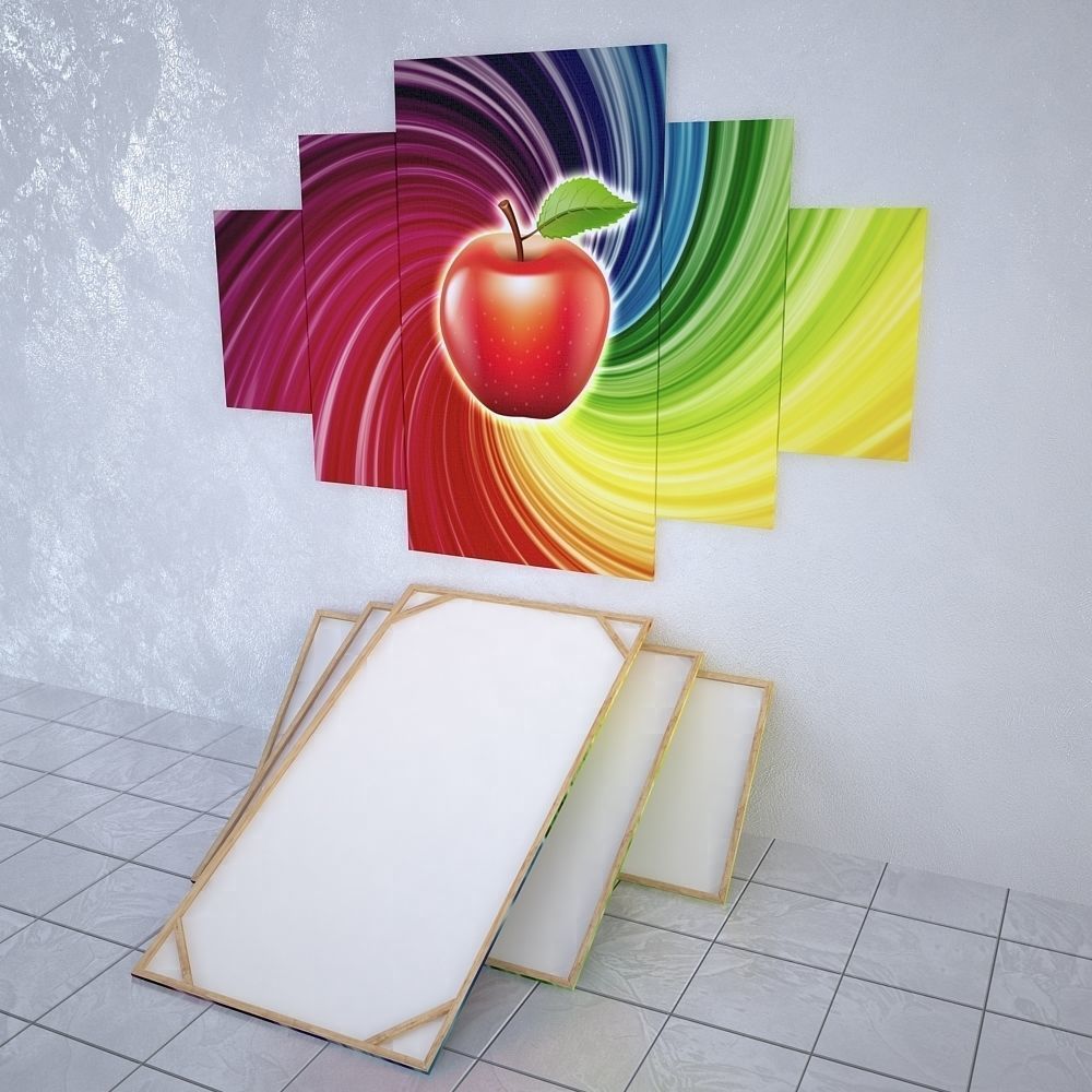 Modular picture Apple 3D model | CGTrader