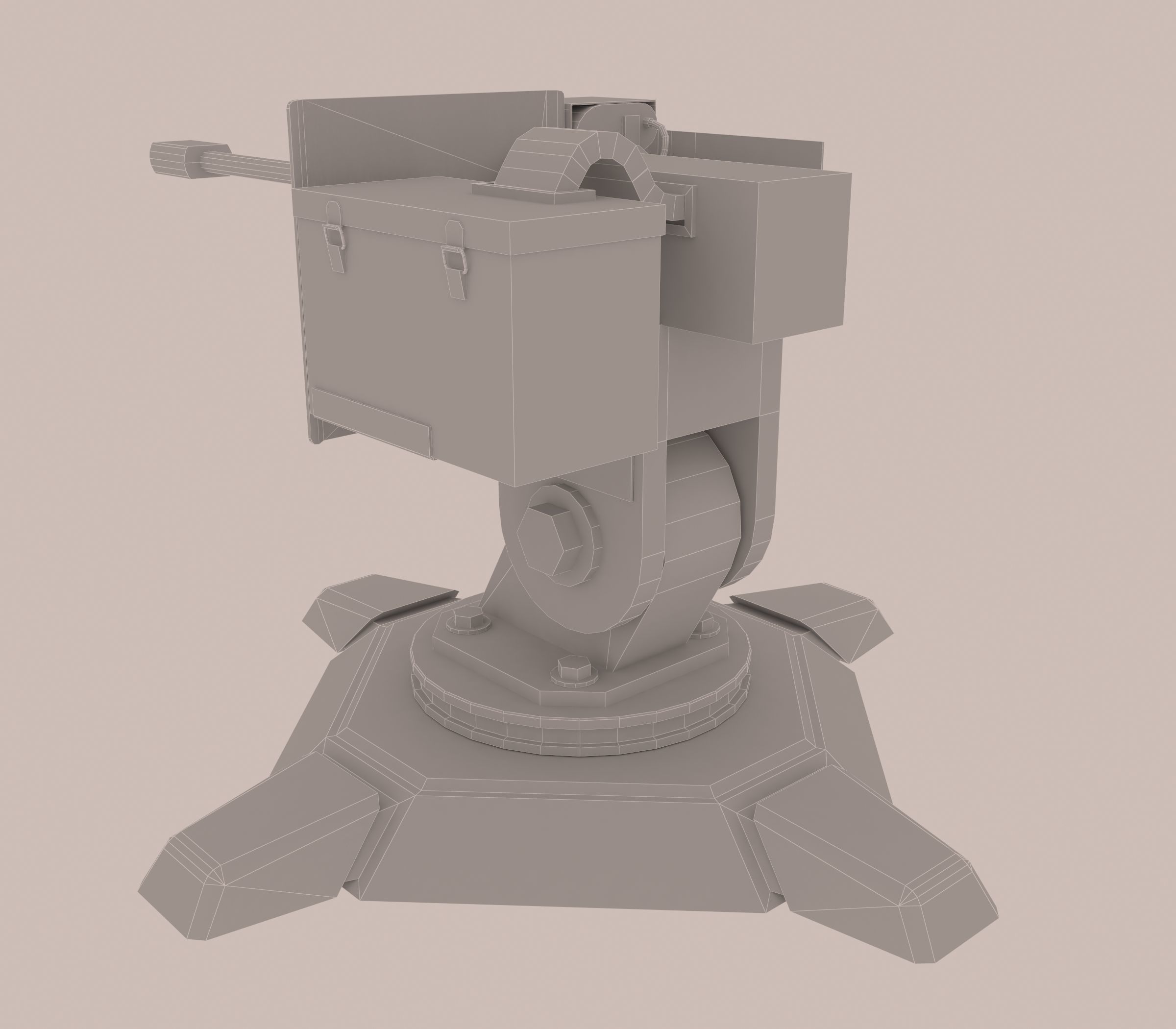 3D model Combat automatic turret VR / AR / low-poly | CGTrader