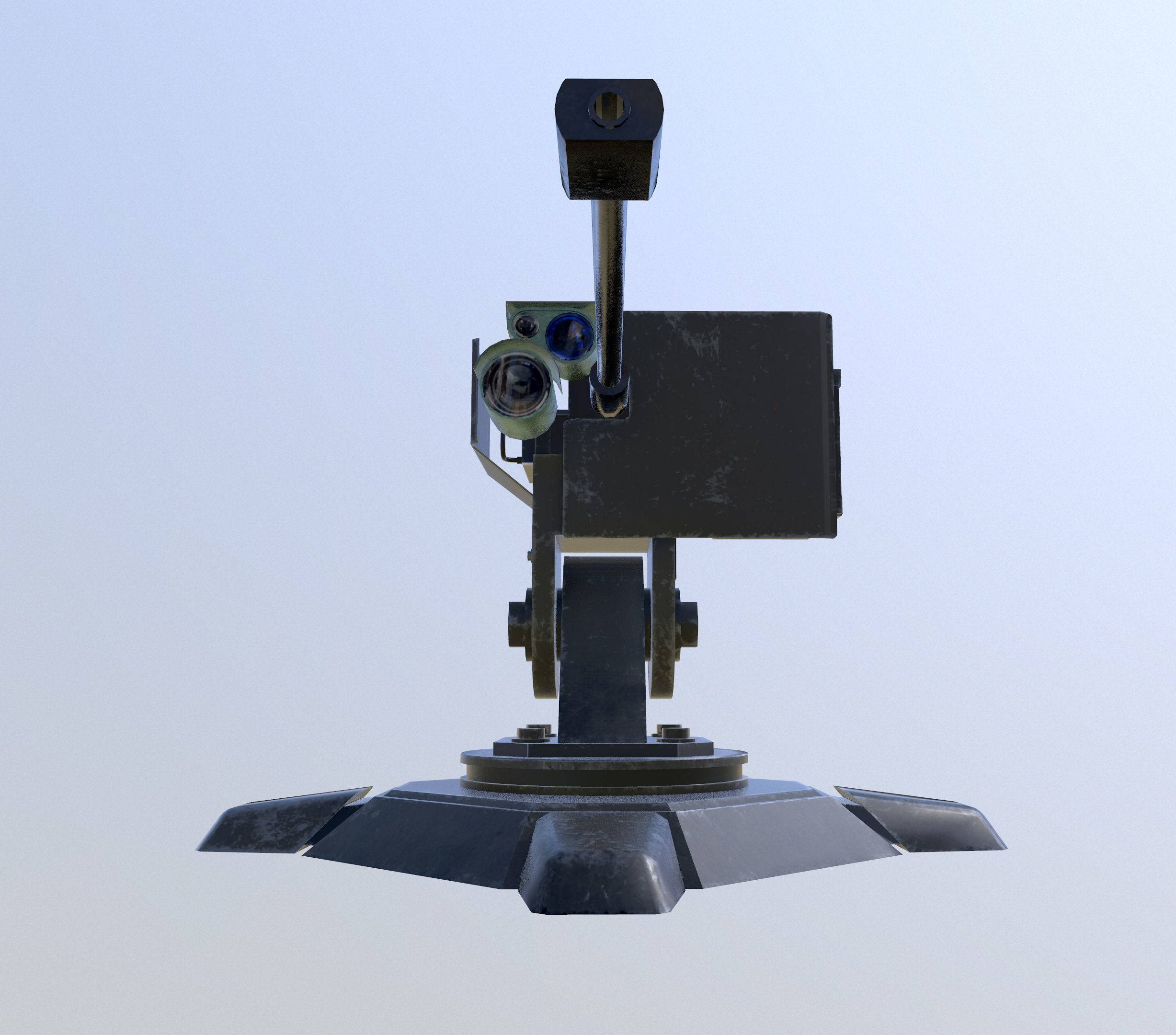 3D model Combat automatic turret VR / AR / low-poly | CGTrader