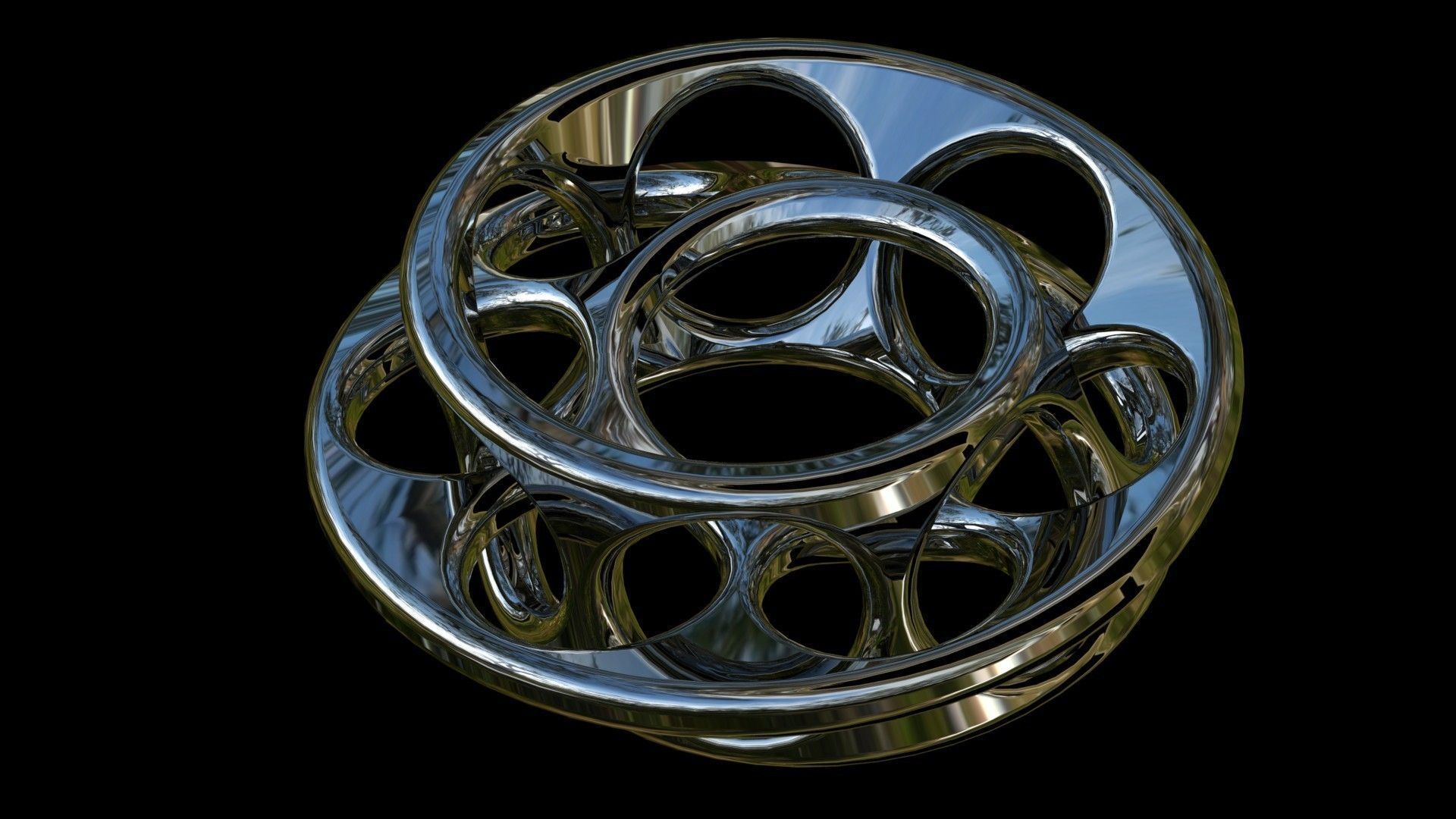 Self Intersecting Mobius Chain free 3D model 3D printable | CGTrader