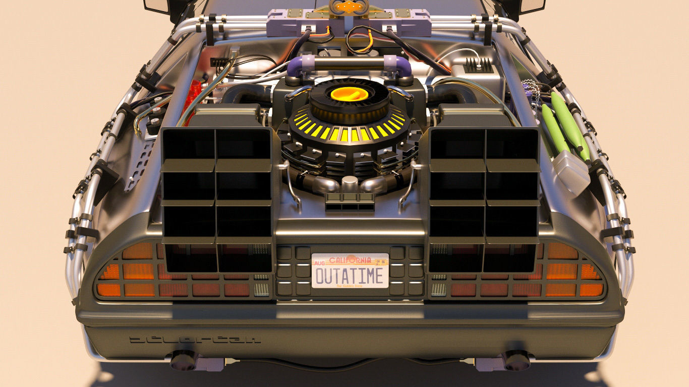 Delorean Back to the Future Part 1 3D model | CGTrader