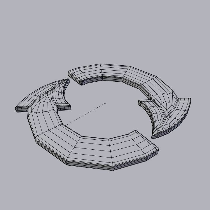 3D model Half circle arrow VR / AR / low-poly | CGTrader