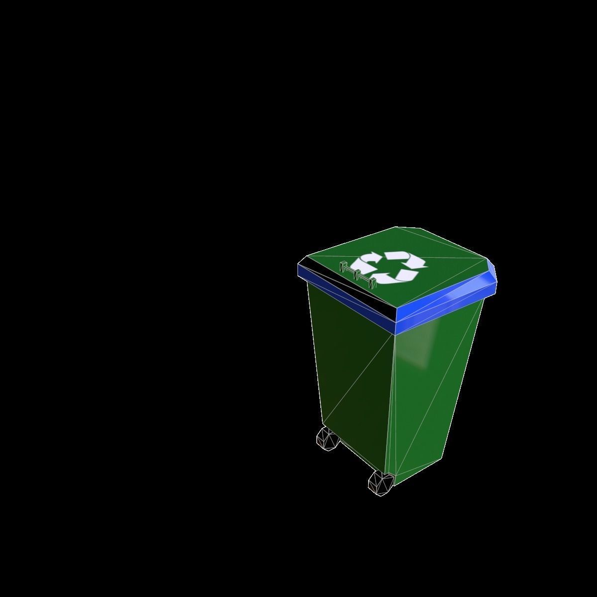3D model Simple Recycling Container Pack VR / AR / low-poly | CGTrader