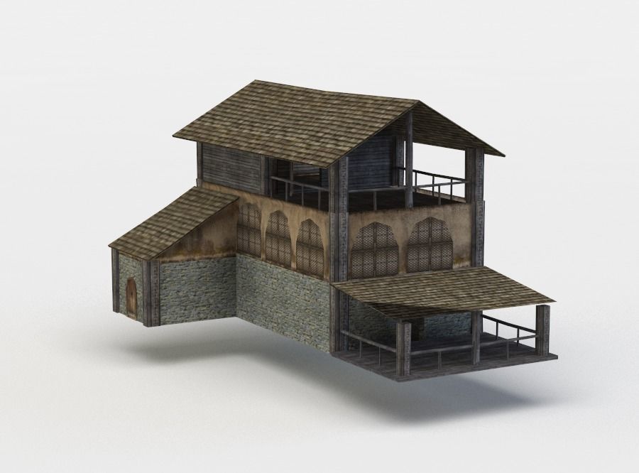 3D model Tavern building VR / AR / low-poly | CGTrader