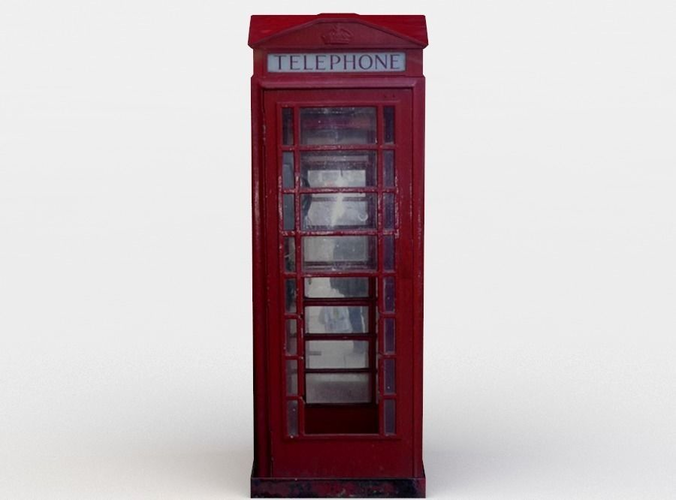 3D model Telephone booth VR / AR / low-poly | CGTrader