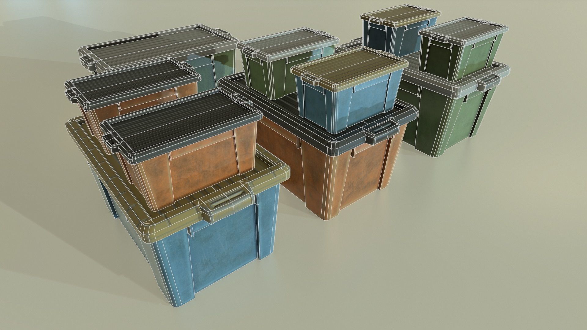 3D model Plastic Storage Container VR / AR / low-poly | CGTrader