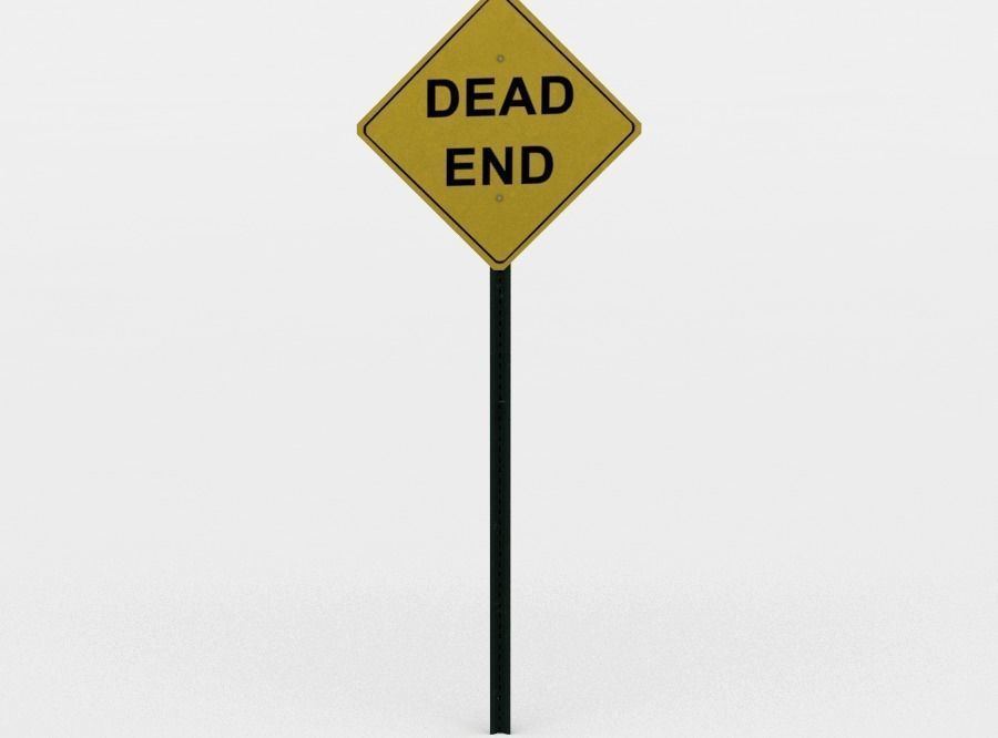 3D model Dead end sign VR / AR / low-poly | CGTrader