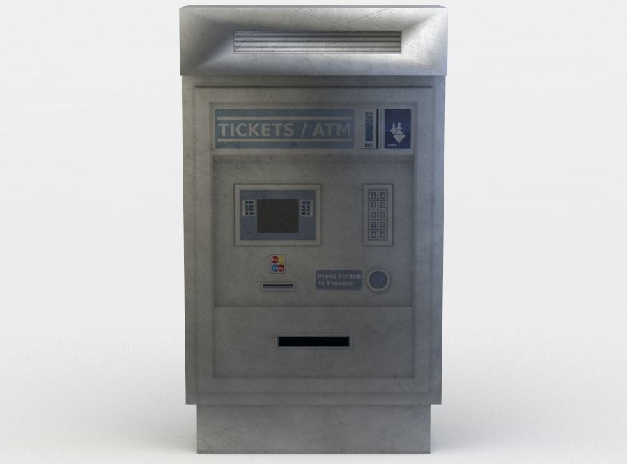 3D model Ticket machine VR / AR / low-poly | CGTrader