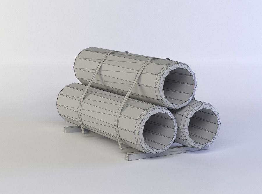 3D model Metal tubes VR / AR / low-poly | CGTrader