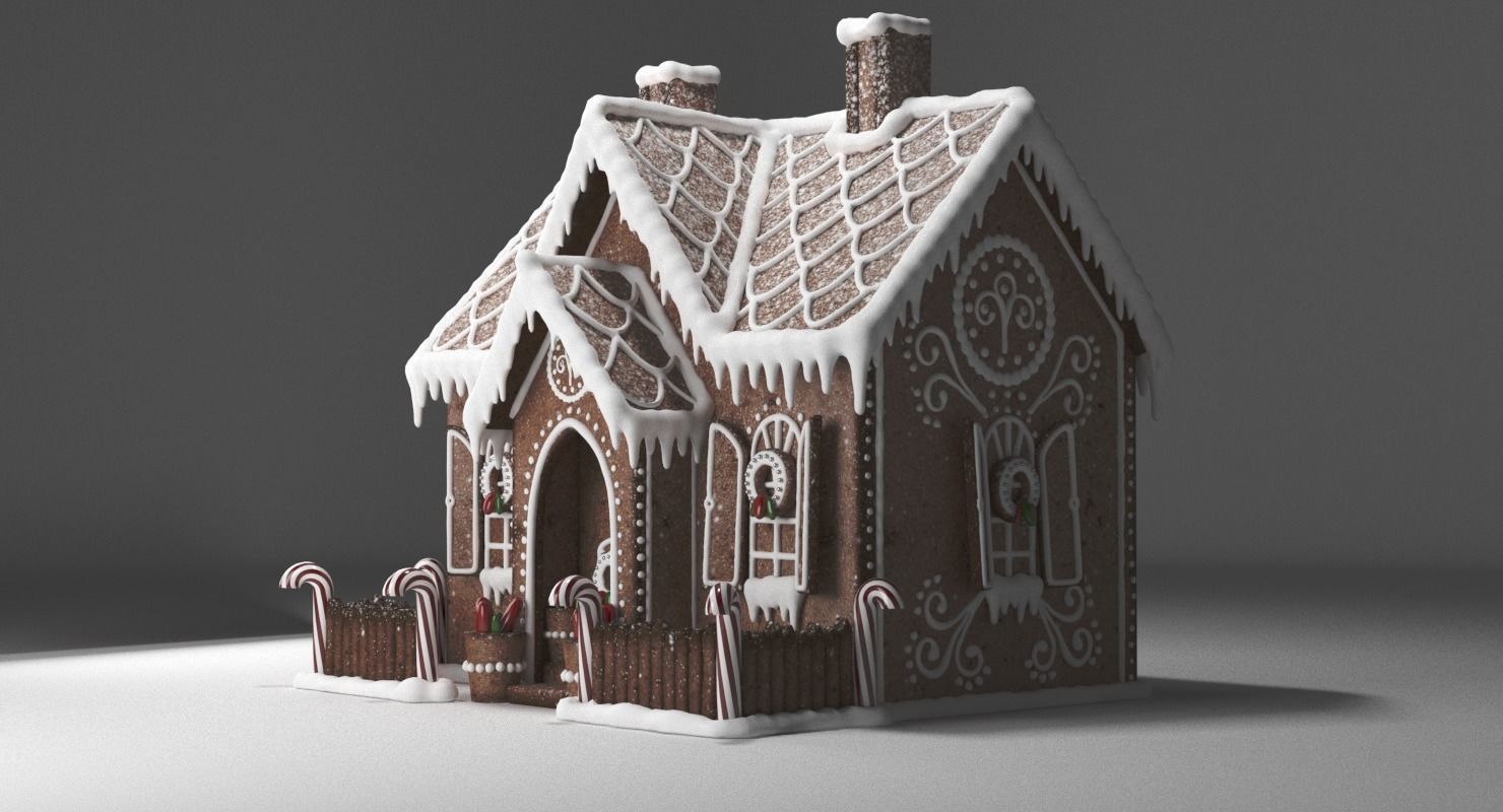 Gingerbread house 3D model | CGTrader