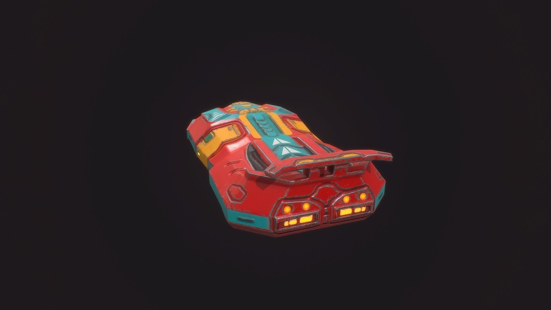 3D model Low poly sci fi flying car VR / AR / low-poly | CGTrader