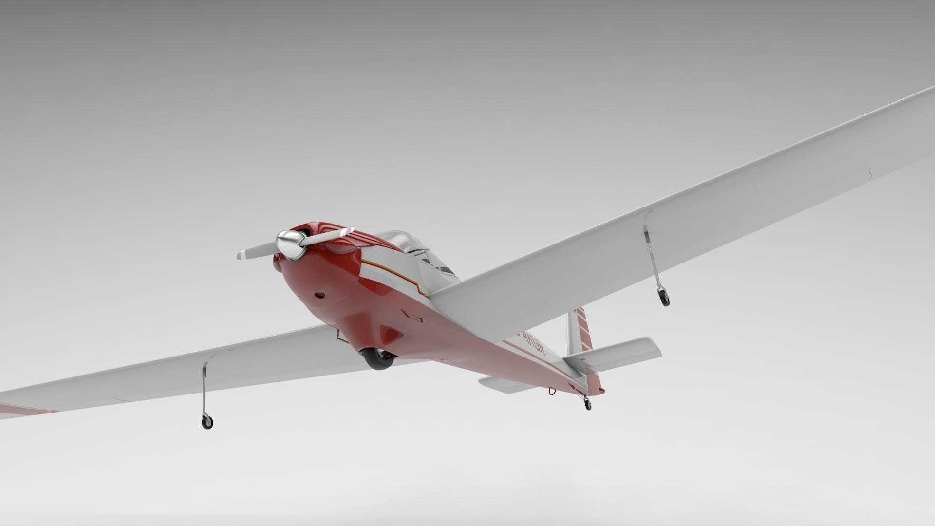 Scheibe Falke SF-25 Aircraft 3D model animated rigged | CGTrader