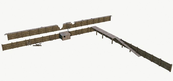 Trench System World War Modular free VR / AR / low-poly 3D model | CGTrader