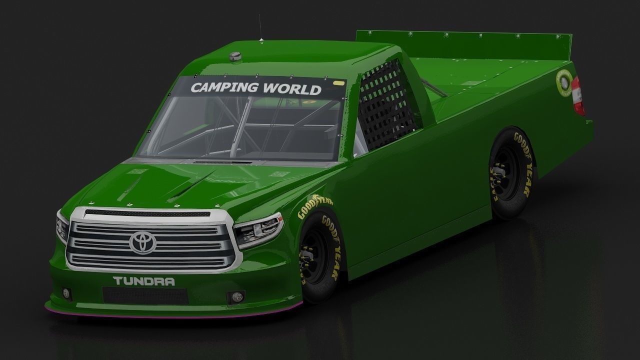3D model 2017 NASCAR TOYOTA TUNDRA CAMPING WORLD GAME READY VR / AR ...