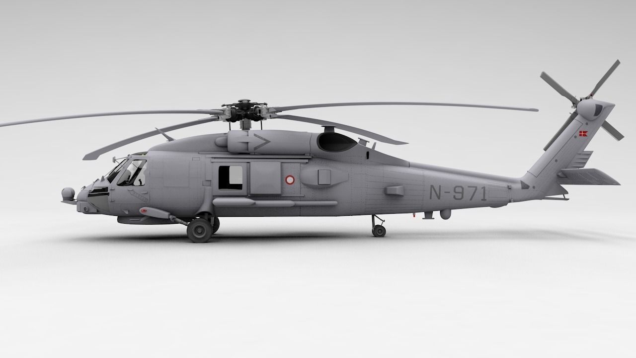 MH-60R Danish Seahawk Navy Helicopter 3D model | CGTrader