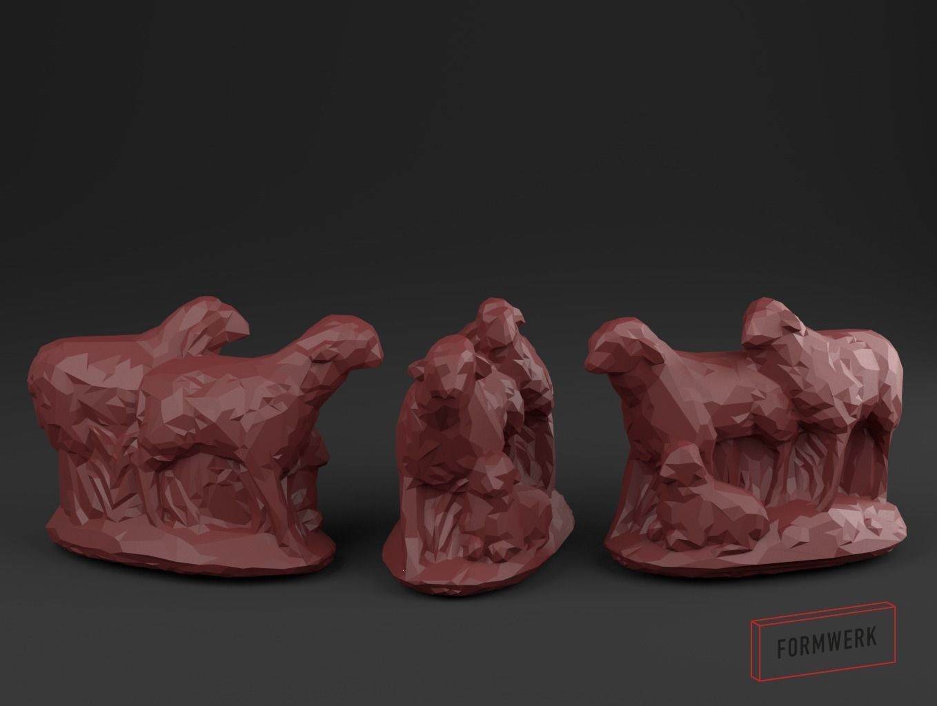 Nativity Crib figures - Low Poly 3D model 3D printable | CGTrader