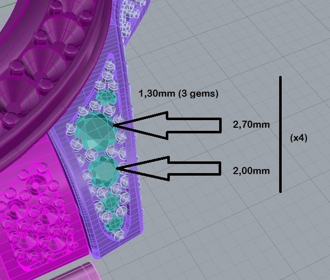 WATCH CROWNED DIAMONDS 3D PRINTABLE 3D model 3D printable | CGTrader