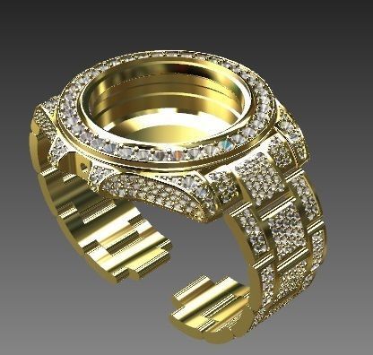 WATCH CROWNED DIAMONDS 3D PRINTABLE 3D model 3D printable | CGTrader