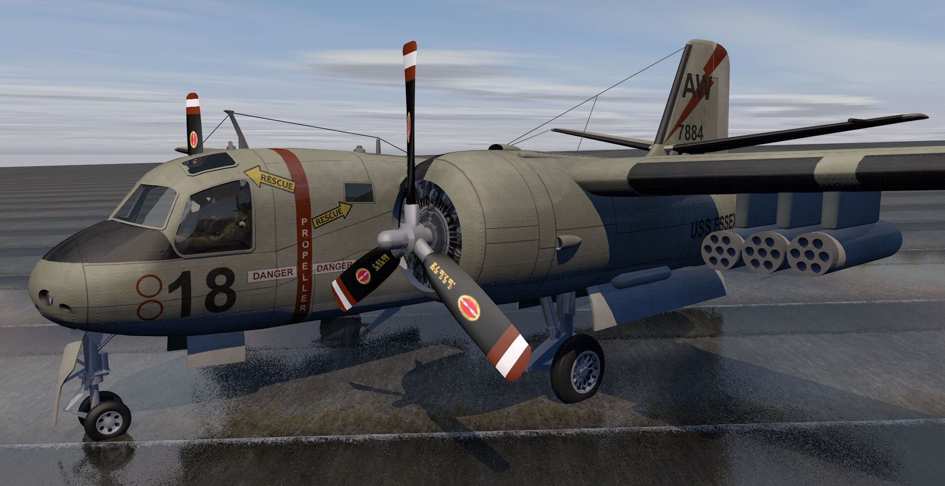 Grumman S2F-1 Tracker 3D model | CGTrader