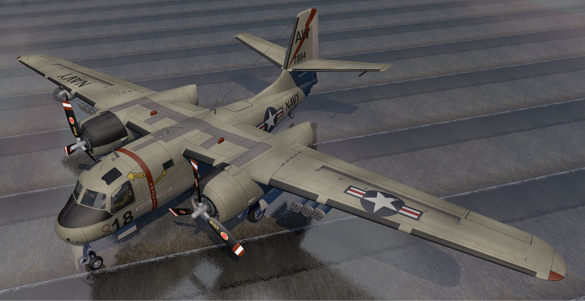 Grumman S2F-1 Tracker 3D model | CGTrader