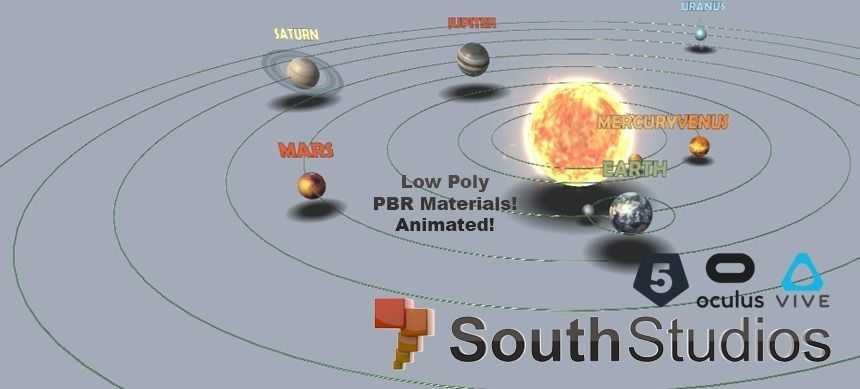 3D model AR Solar System Unity 3dsmax fbx VR / AR / low-poly rigged ...