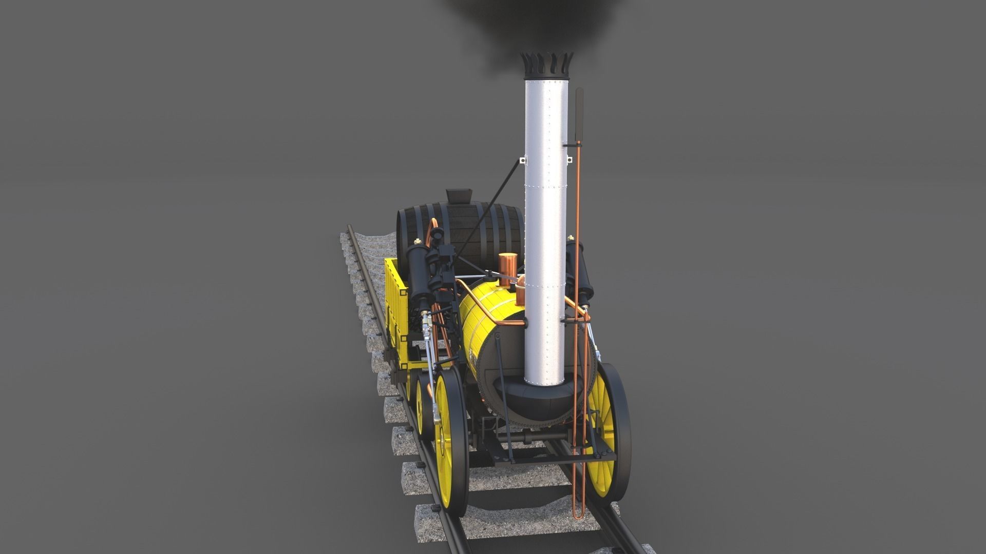 The Stephenson Animated Rocket Locomotive 3D model animated | CGTrader